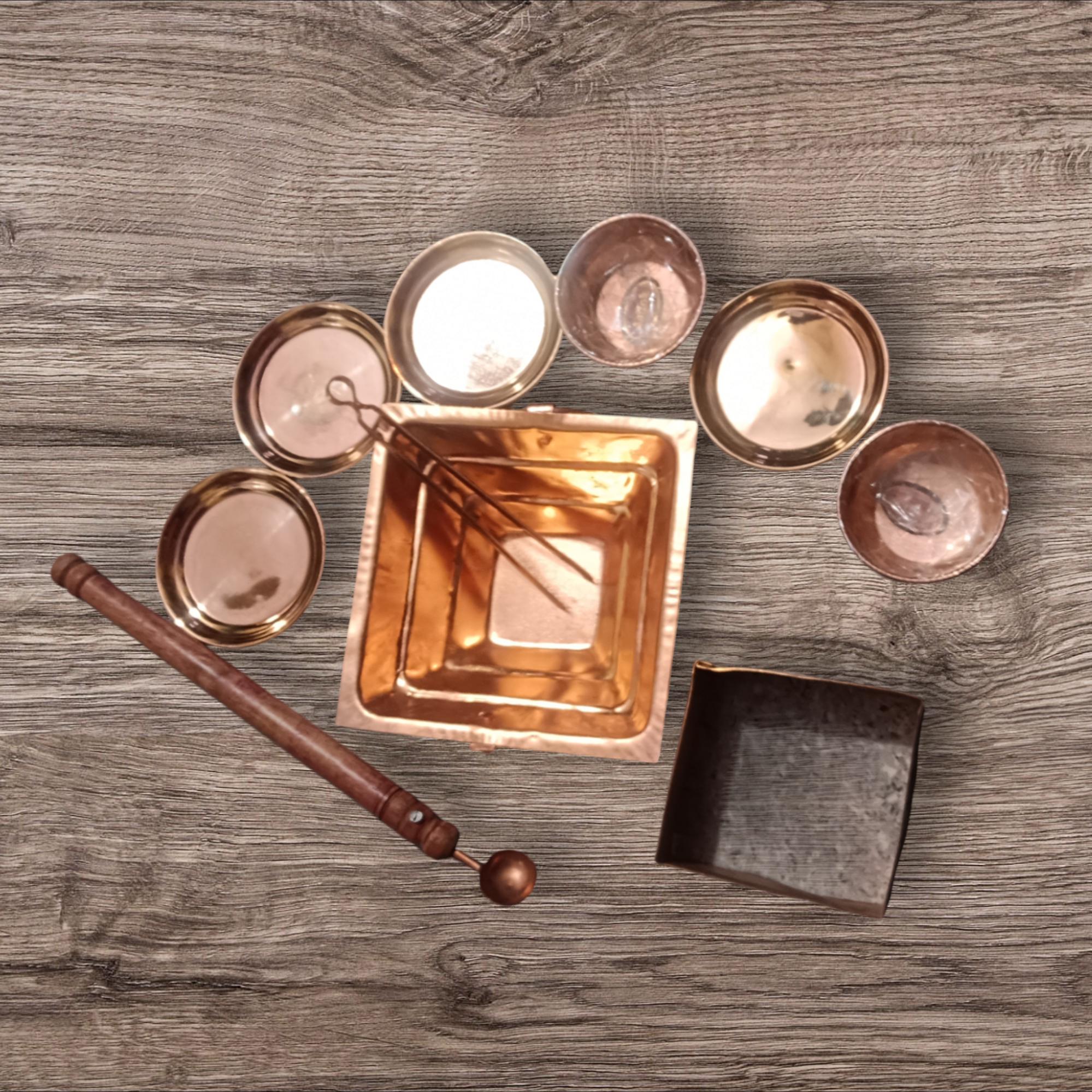 Pure Copper Agnihotra Havan Kund Set Vedic Yagna Fire Pit for Puja ...