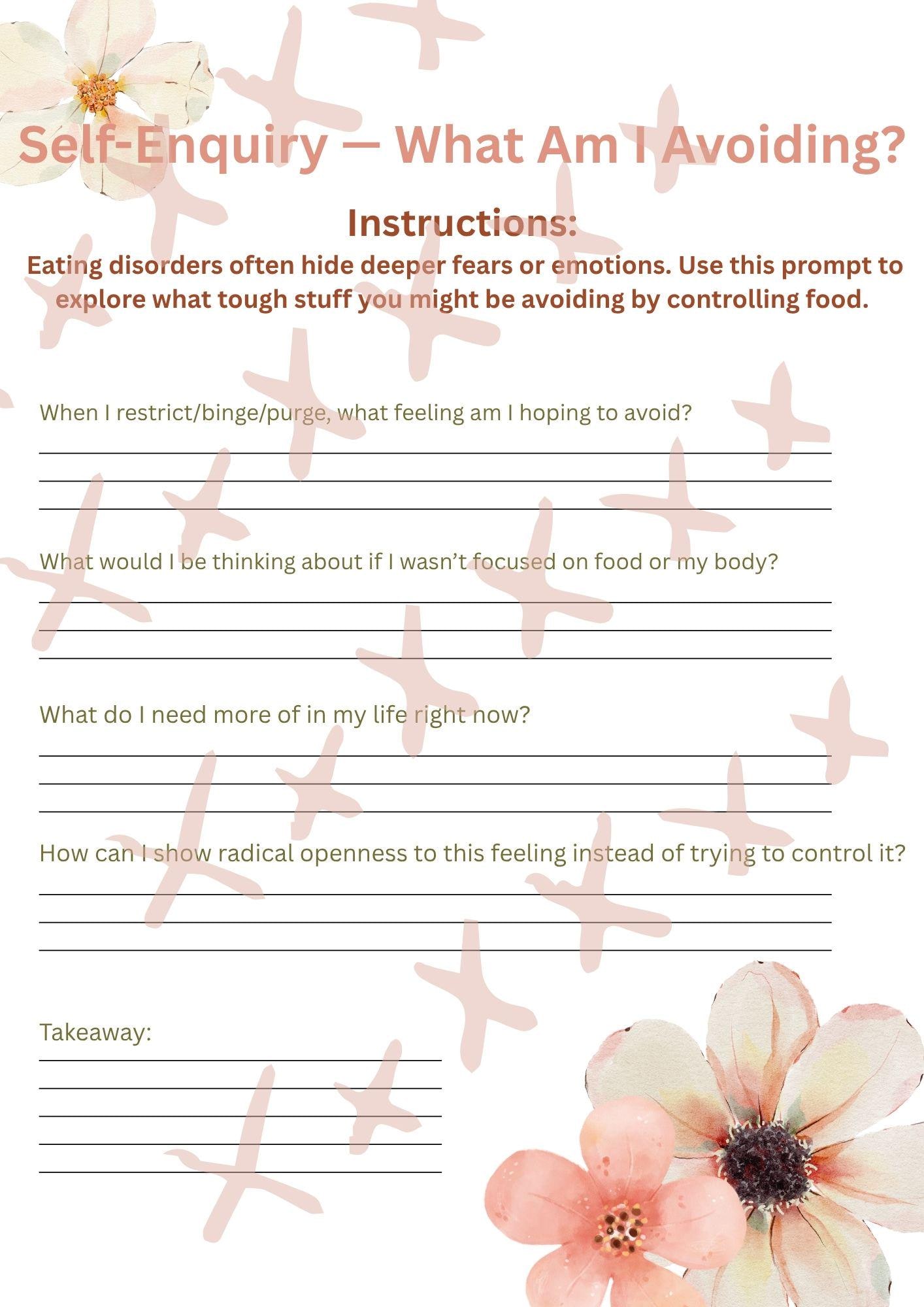 Radically Open DBT Worksheets for Eating Disorder Recovery | Printable ...