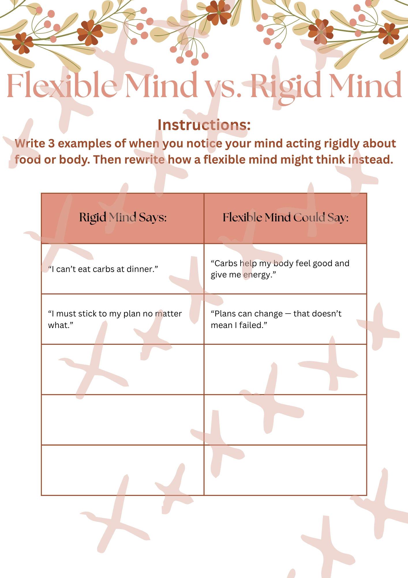 Radically Open DBT Worksheets for Eating Disorder Recovery | Printable ...