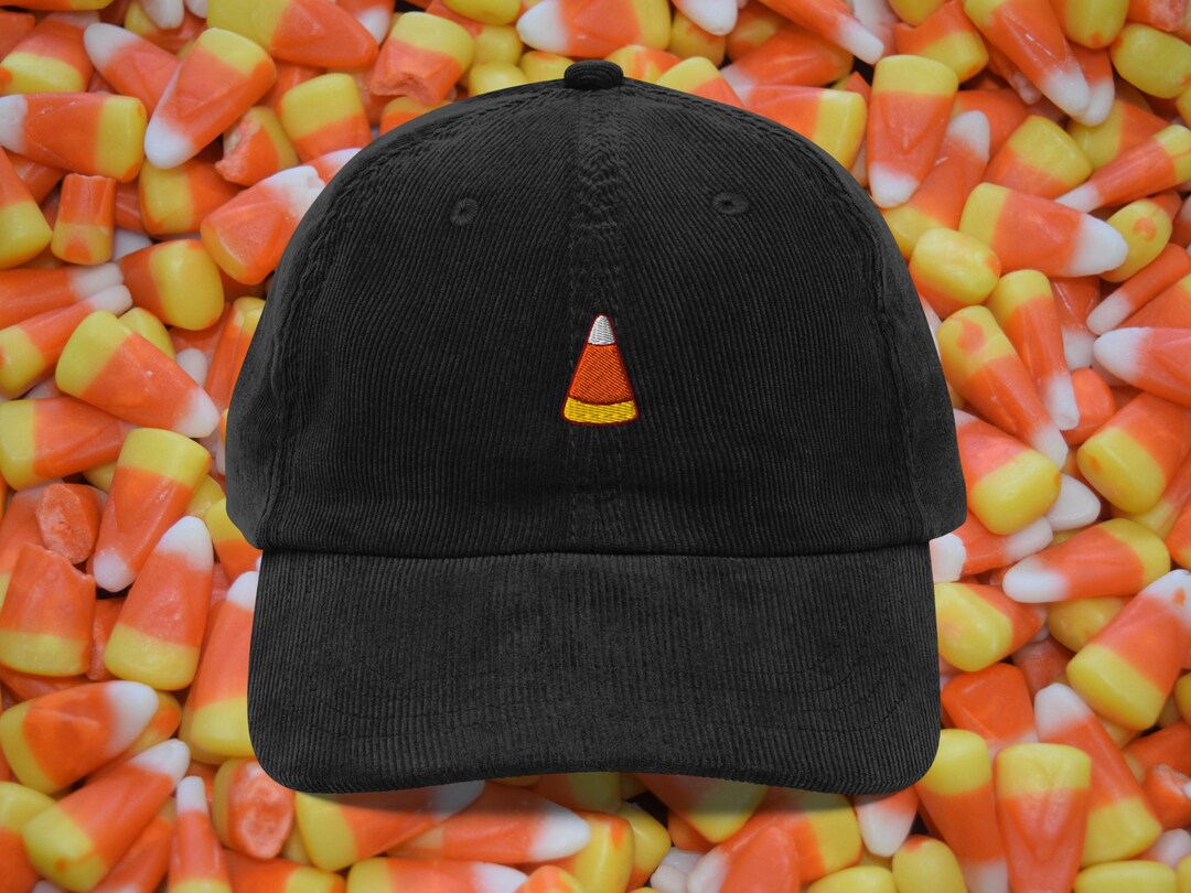 Vintage Corduroy Candy Corn Cap: Embroidered Halloween Dad Hat - Etsy