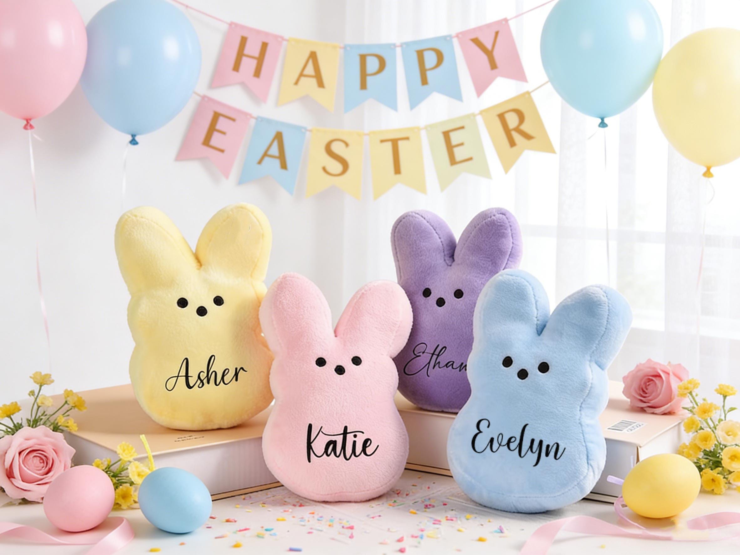 Personalized 2026 Easter Bunny Peeps Plushies,stuffed Peep Rabbit for ...