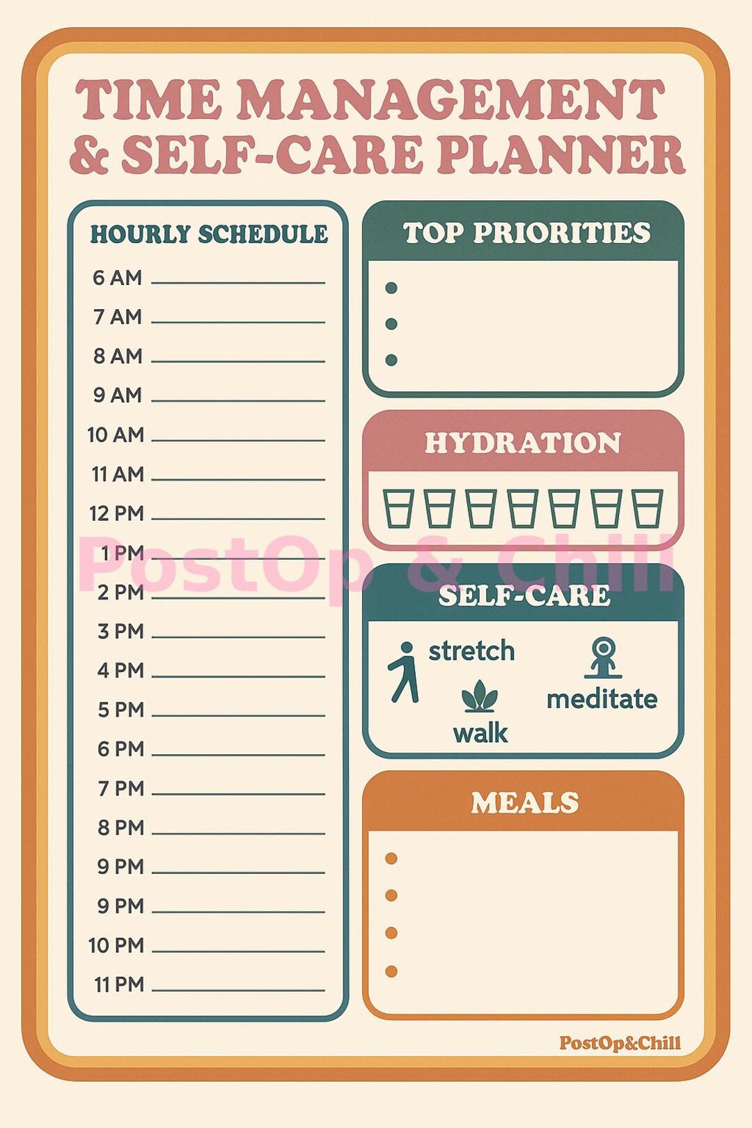 Time Management & Self-care Planner for Nurses and Nursing Students ...
