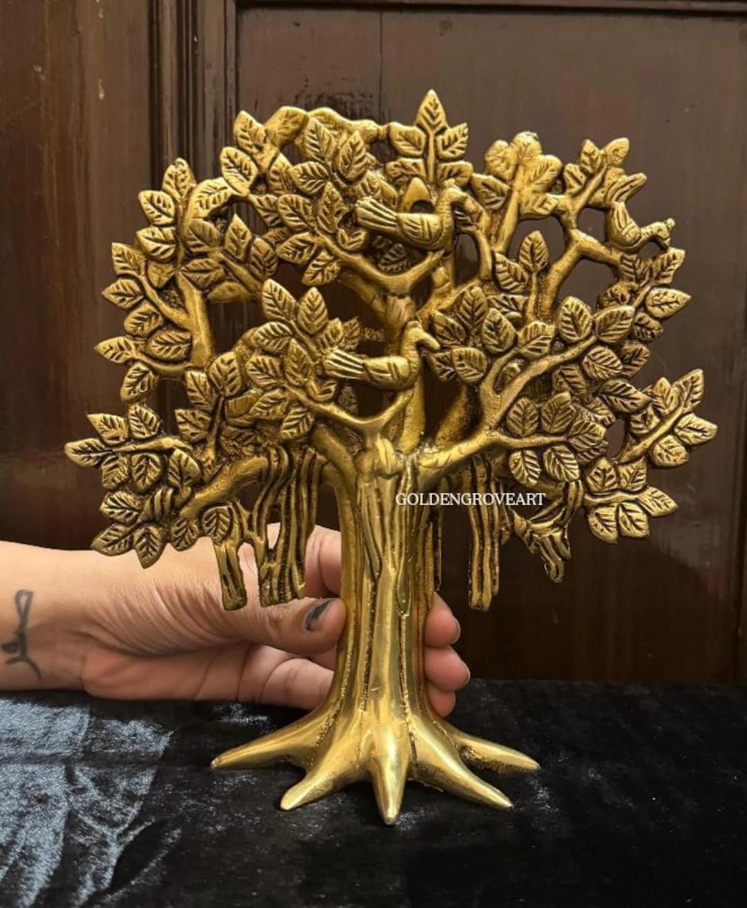 Authentic Brass Kalpavriksha Tree Idol | Wish Fulfilling Vastu Home ...
