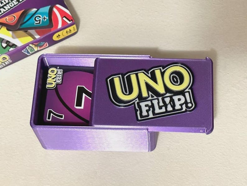 UNO Flip Card Case – 3D Printed Storage Box With Sliding Lid, Fits UNO ...