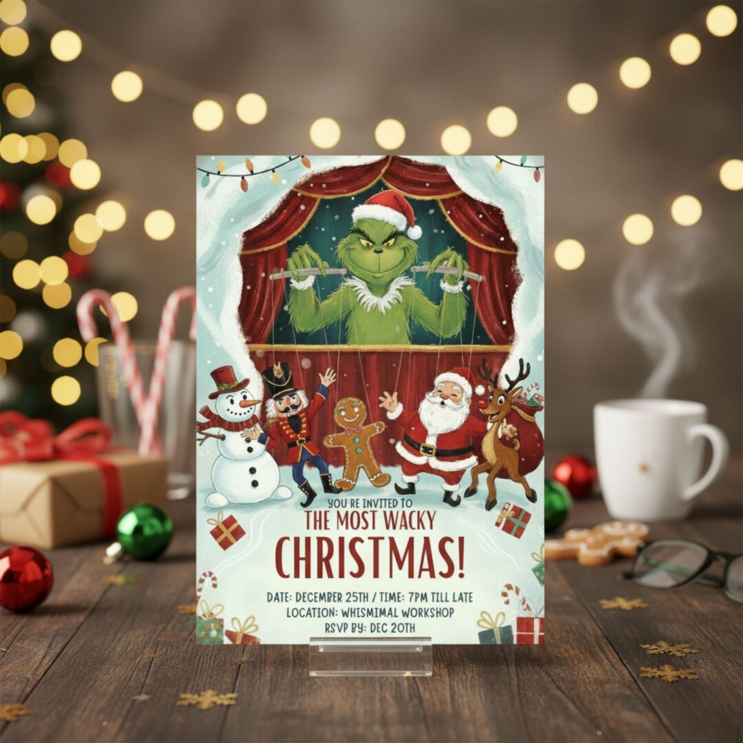 Wacky Christmas Party Invitation – Printable Holiday Invitation - Etsy