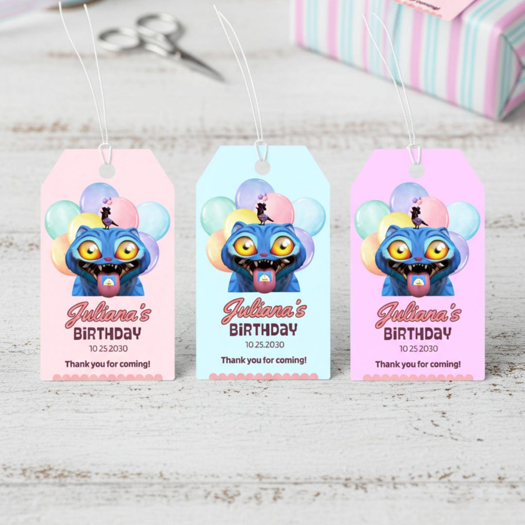 Custom Kpop Demon Hunters Derpy Gift Tags - Editable Canva Template - 3 ...