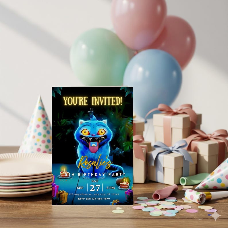 Custom Kpop Demon Hunters Derpy Birthday Invitation – Printable Digital ...