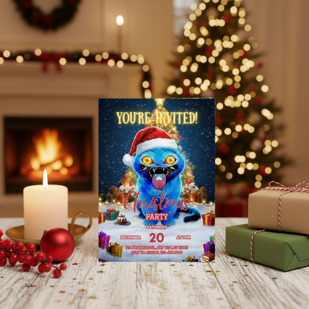 Kpop Demon Hunters Derpy Christmas Party Invitation - Etsy