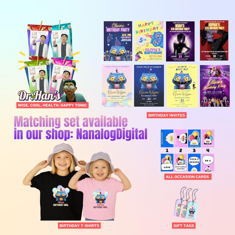 Custom Kpop Demon Hunters Derpy Birthday Invitation, Derpy Card, Derpy Invite - Etsy.de