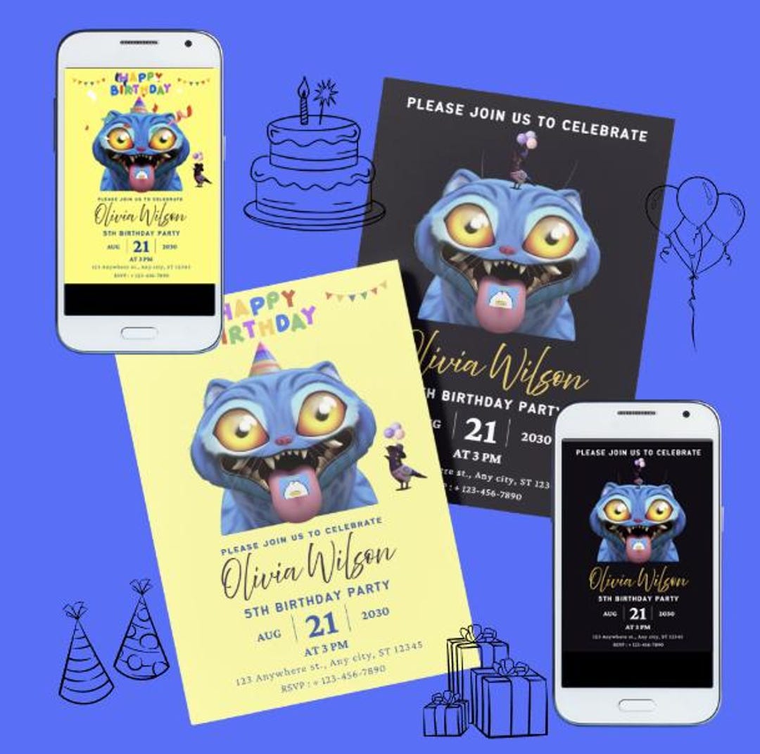 Personalized Kpop Demon Hunters Derpy Birthday Invitation – Custom ...