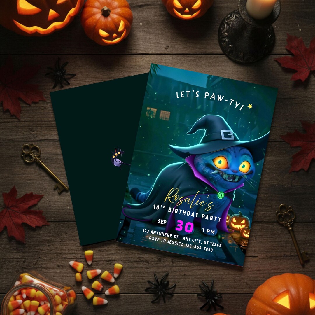 Kpop Demon Hunters Halloween Birthday Invitation, Halloween Derpy ...