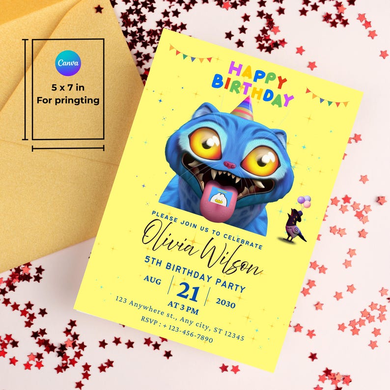 Custom Kpop Demon Hunters Derpy Birthday Invitation, Derpy Card, Derpy ...