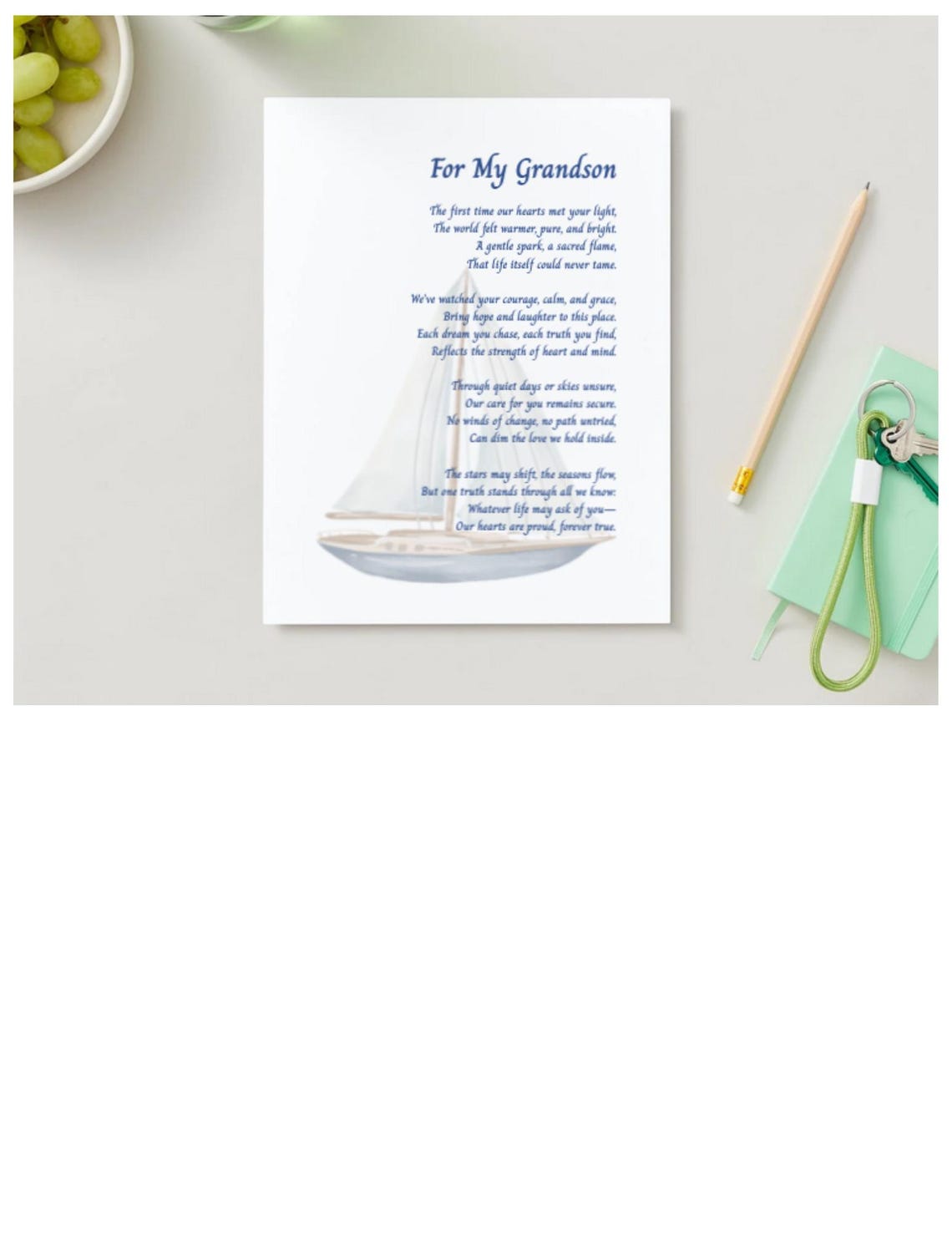 Grandson Poem Print, Heartfelt Keepsake Gift (digital Download) - Etsy