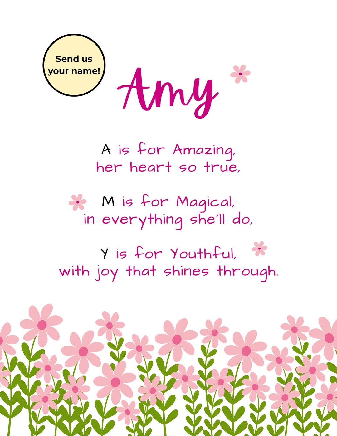 Personalized Name - Acrostic Poem Print: Baby Girl, Daughter, Nursery ...