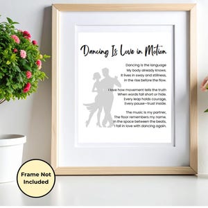 Dancing is Love Poem Print: Gift, Romantic Wall Decor (digital Download ...