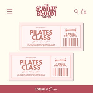 Pilates Class Gift Voucher, Pilates Gift Certificate, Pilates Gift Card ...
