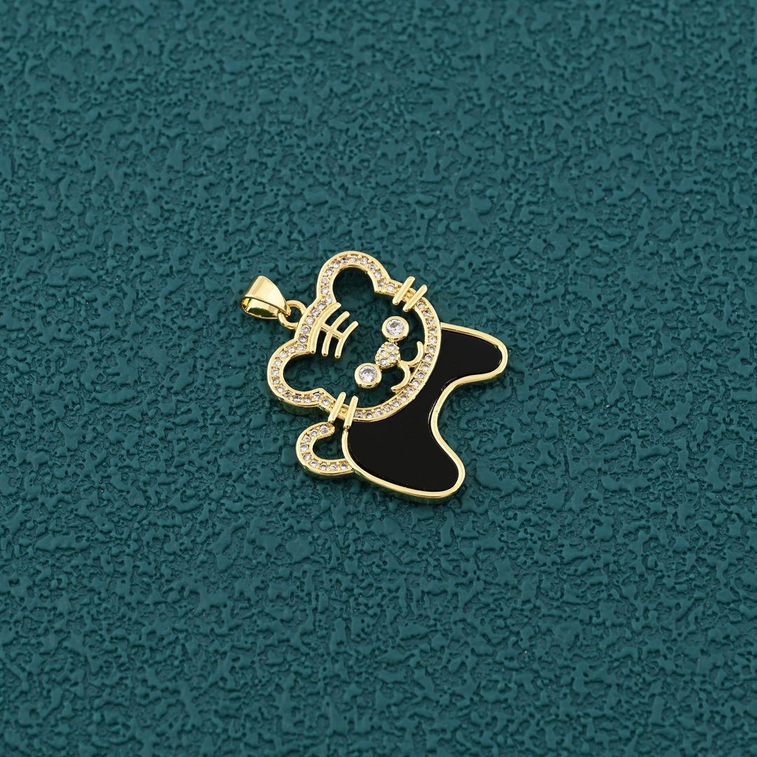 Unique 18K Gold Filled Cartoon Tiger Pendant With Sparkling Zircon ...
