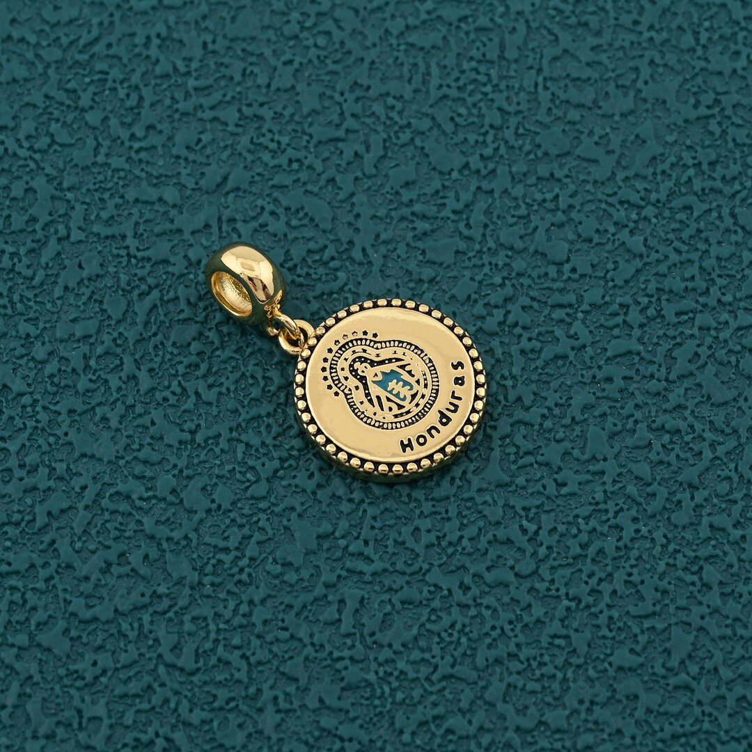 18K Gold Filled Virgin Mary Round Medal Pendant With Beaded Edge for ...