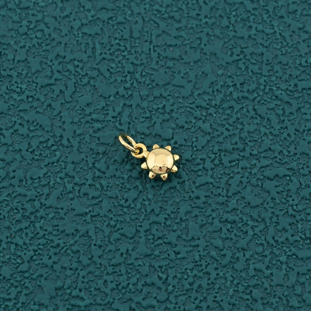 Elegant Tiny Spike Charm in 18K Gold Filled and Silver for Necklace or ...