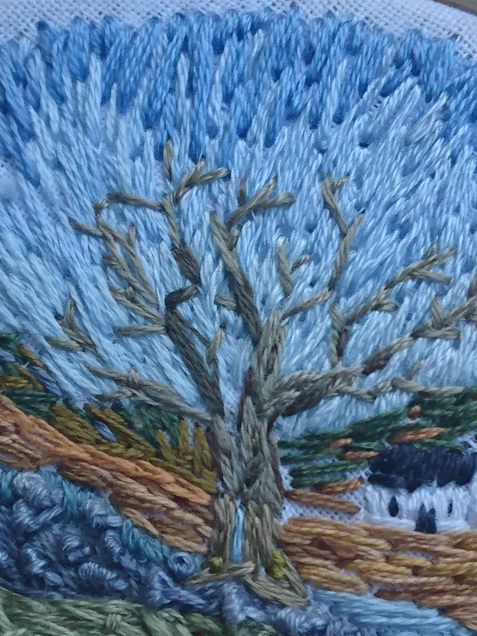 Croft in Scotland. Scottish Travel Embroidery. Framed in Hoop - Etsy