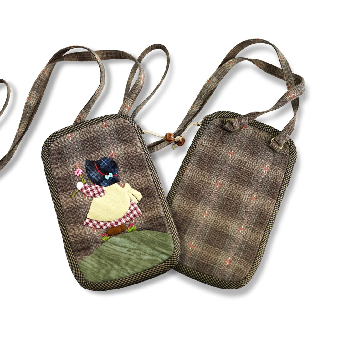 Handmade Quilted Phone Bag: Crossbody Purse or Fabric Pouch With ...