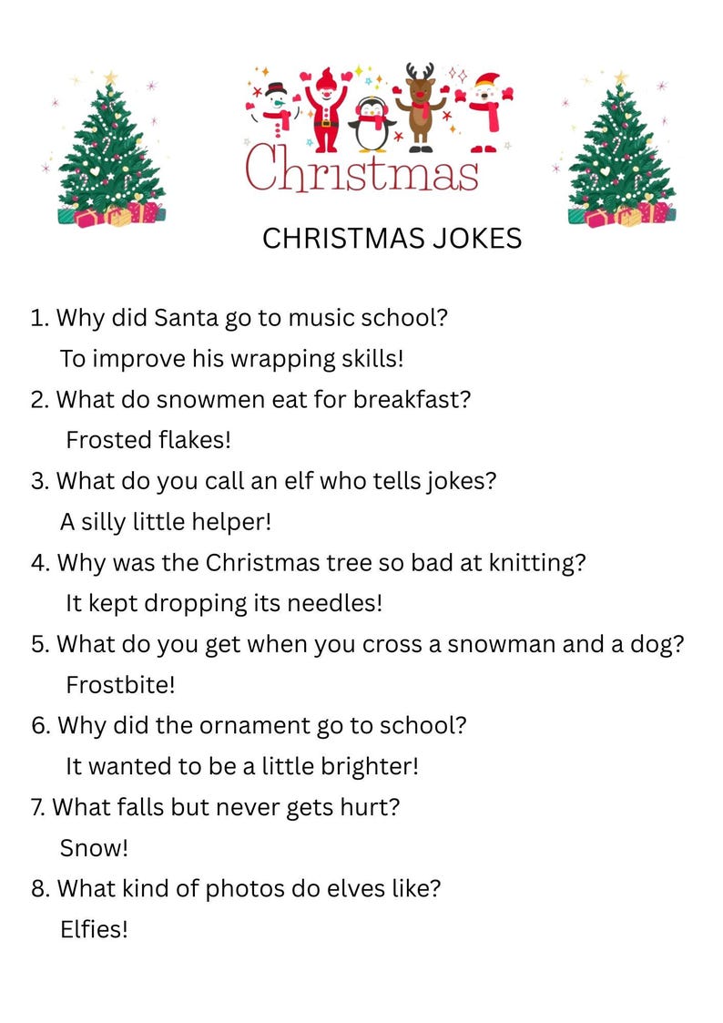 Printable Kids Christmas Quiz | Fun Holiday Trivia Game | Christmas ...