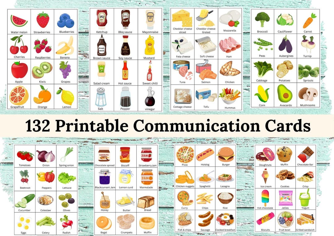 Kids Daily Communication Cards | Meal Time Schedule | Daily Food ...