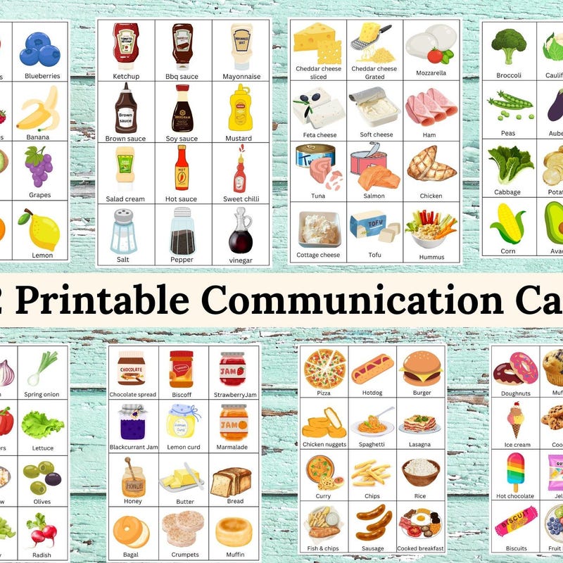 Food Pec Cards - Etsy