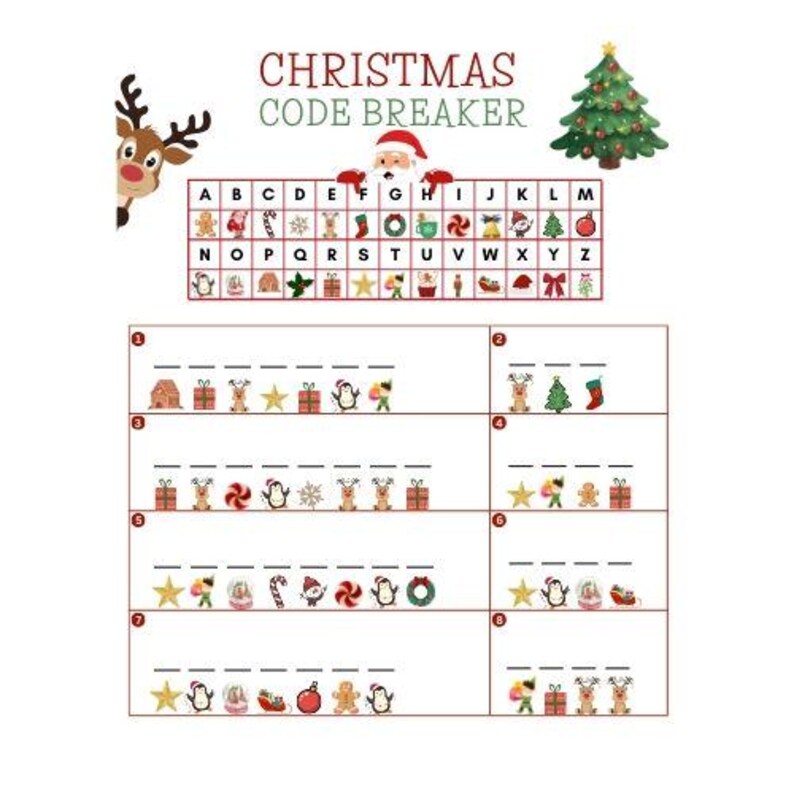 Printable Kids Christmas Code Breaker | Fun Holiday Trivia Game ...
