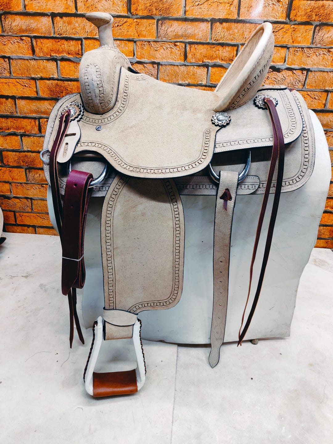 Western Leather Roping Ranch Saddle Size 14" to 16" Free Ship - Etsy