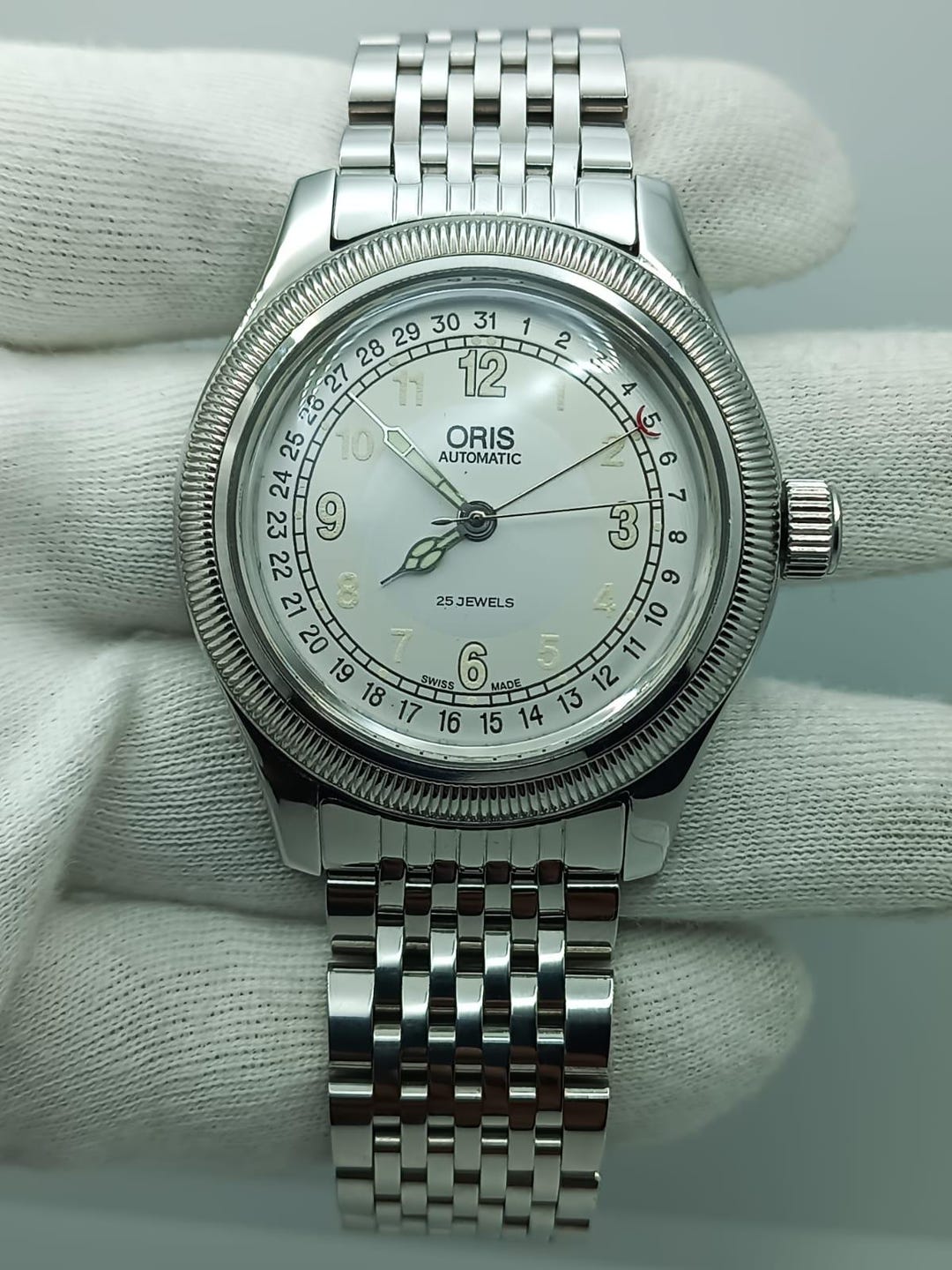 Rare Vintage Oris Big Crown Pointer Date Automatic - Swiss Pilot Watch ...