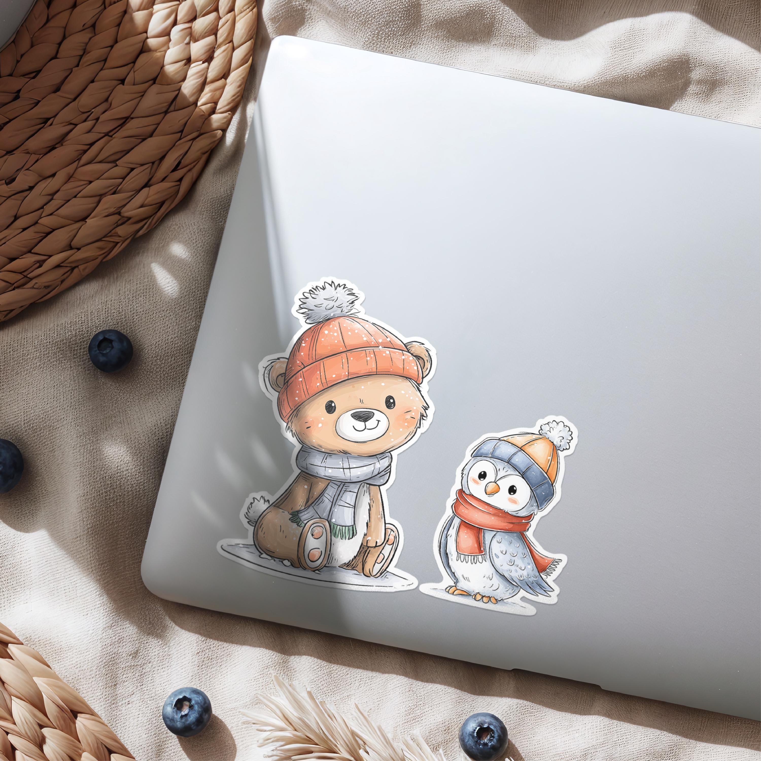 Watercolor Winter Animals Clipart: 25 PNG Sticker Bundle (PDF Download ...