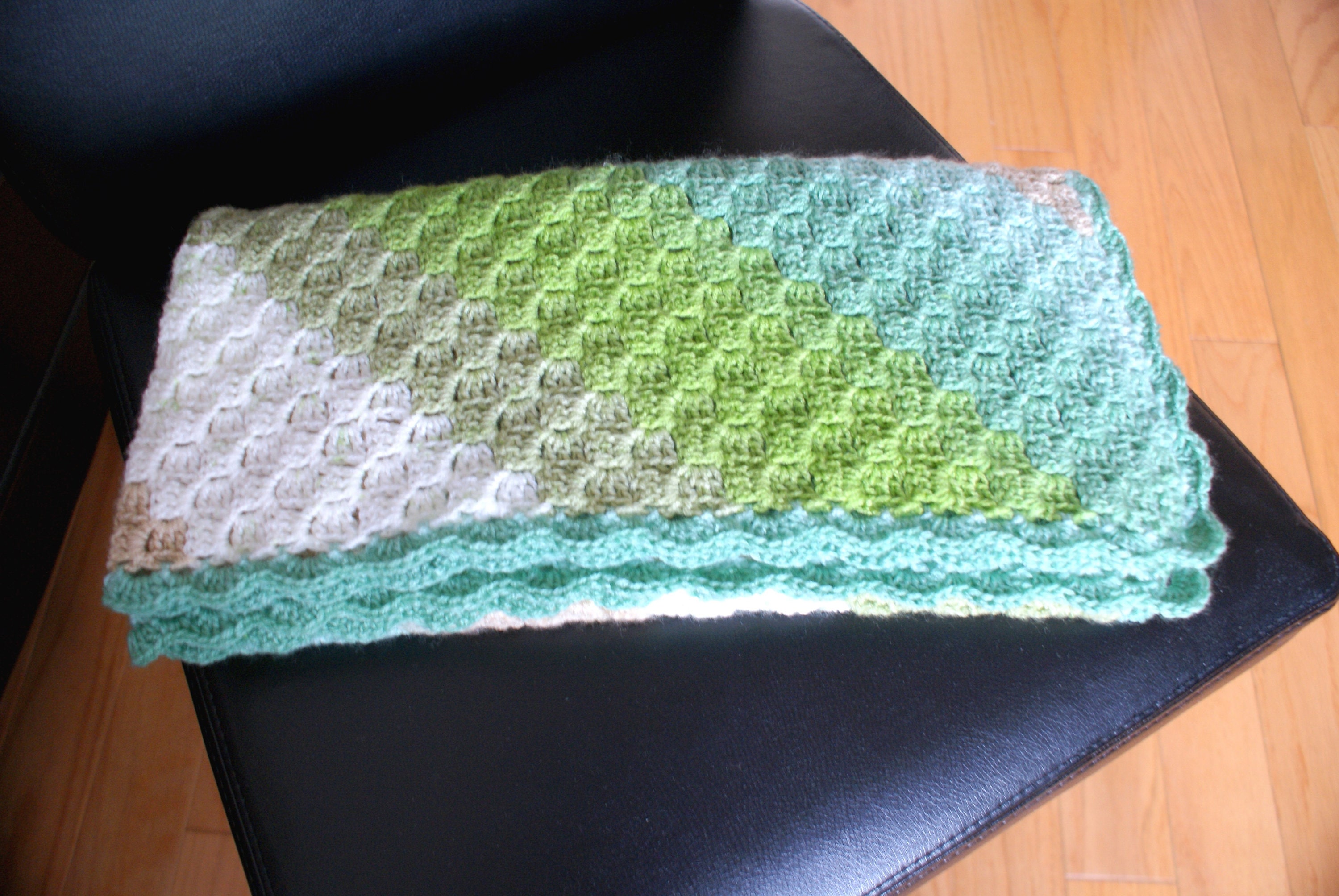 Sand Castle Baby Blanket, Lap Crochet Throw, Handmade Afghan, Nursery ...