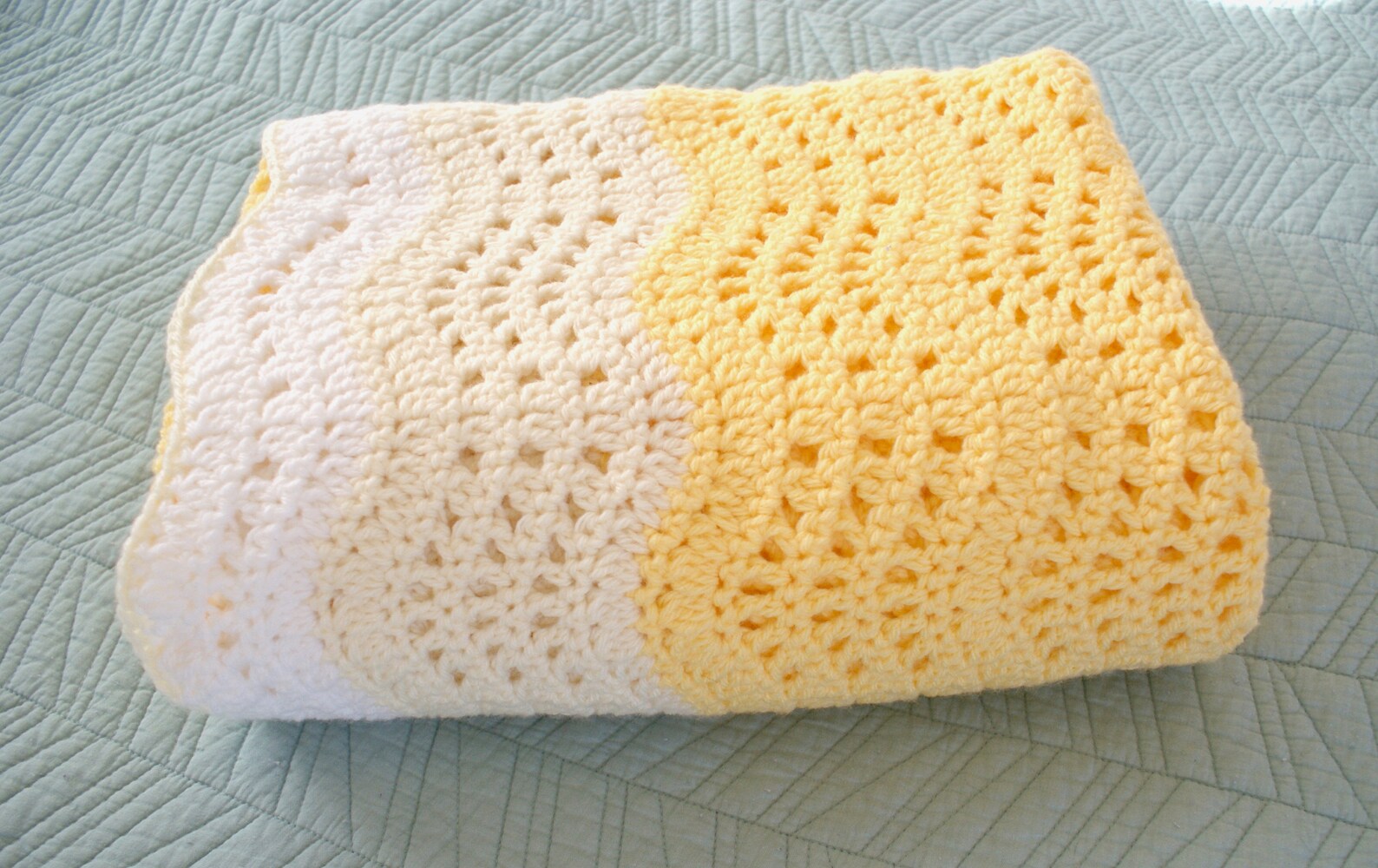Lacy Yellow Crochet Afghan Handmade Throw Soft Blanket - Etsy