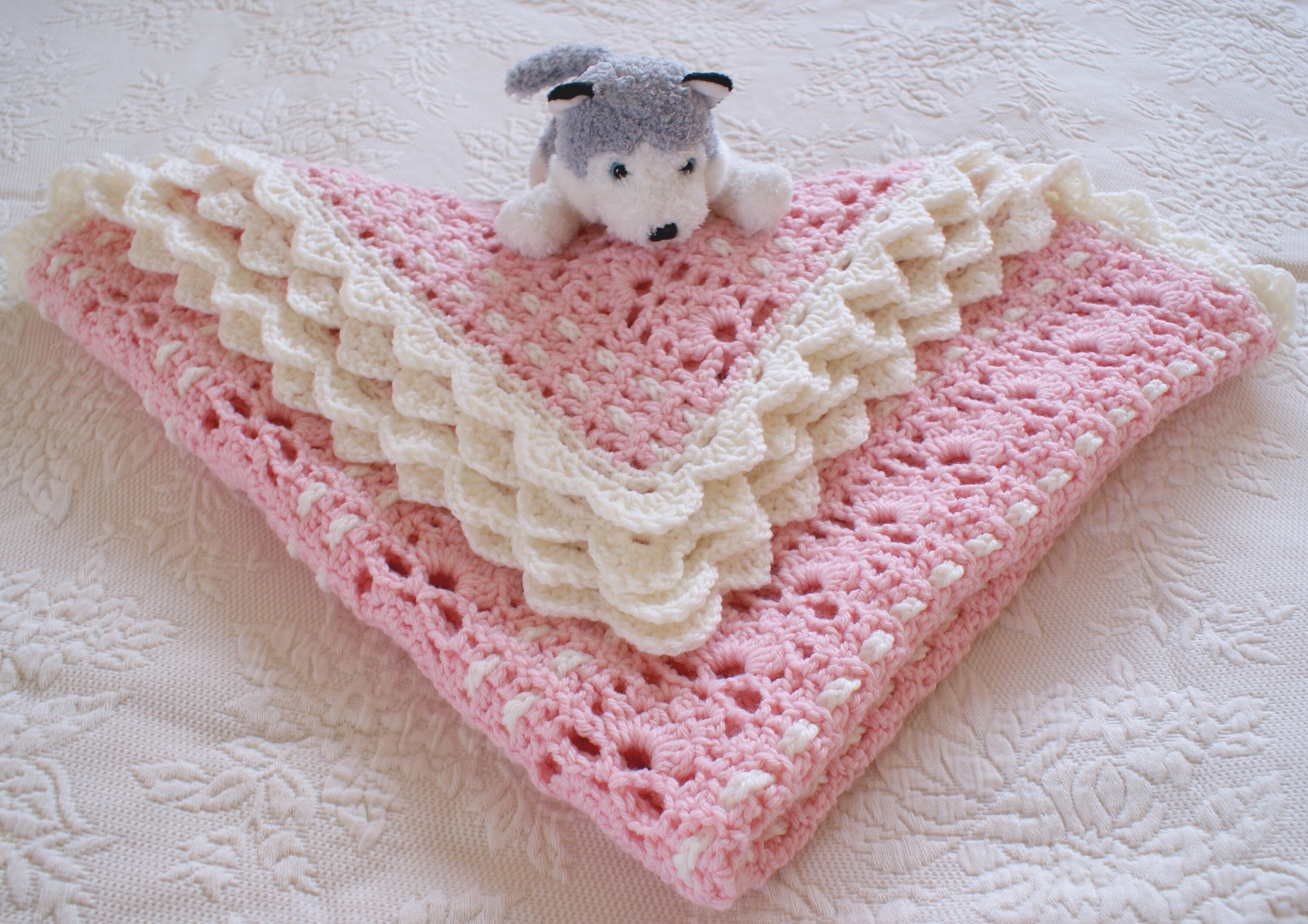 Strawberry and Cream Handmade Baby Throw Crochet Blanket - Etsy