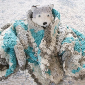 Puddles Baby Blanket, Lap Crochet Throw, Handmade Afghan, Nursery ...