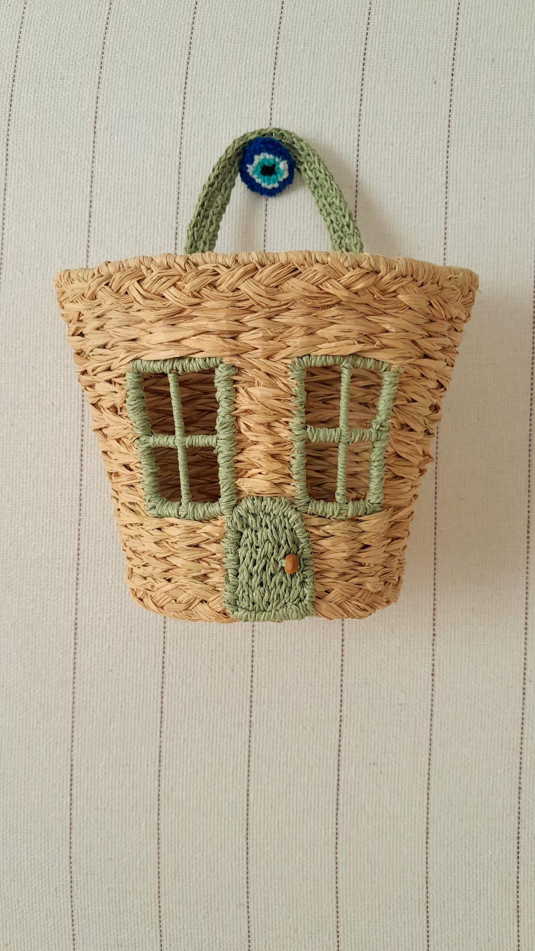 Wicker House-shaped Wall Basket – Kid's Room Decor - Etsy
