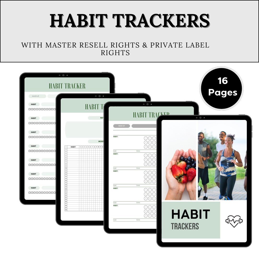 Habit Tracker Template | Editable Daily & Weekly Habit Planner ...