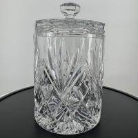 Vintage Glass and Rosey Gold Metal Ice Bucket - Etsy