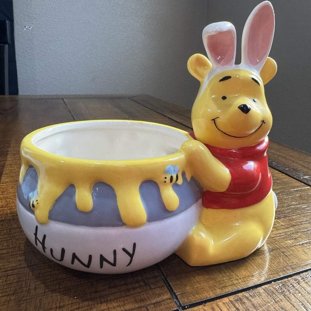 RARE Disney Zrike Winnie the Pooh Easter Holiday Hunny Pot Candy Dish ...