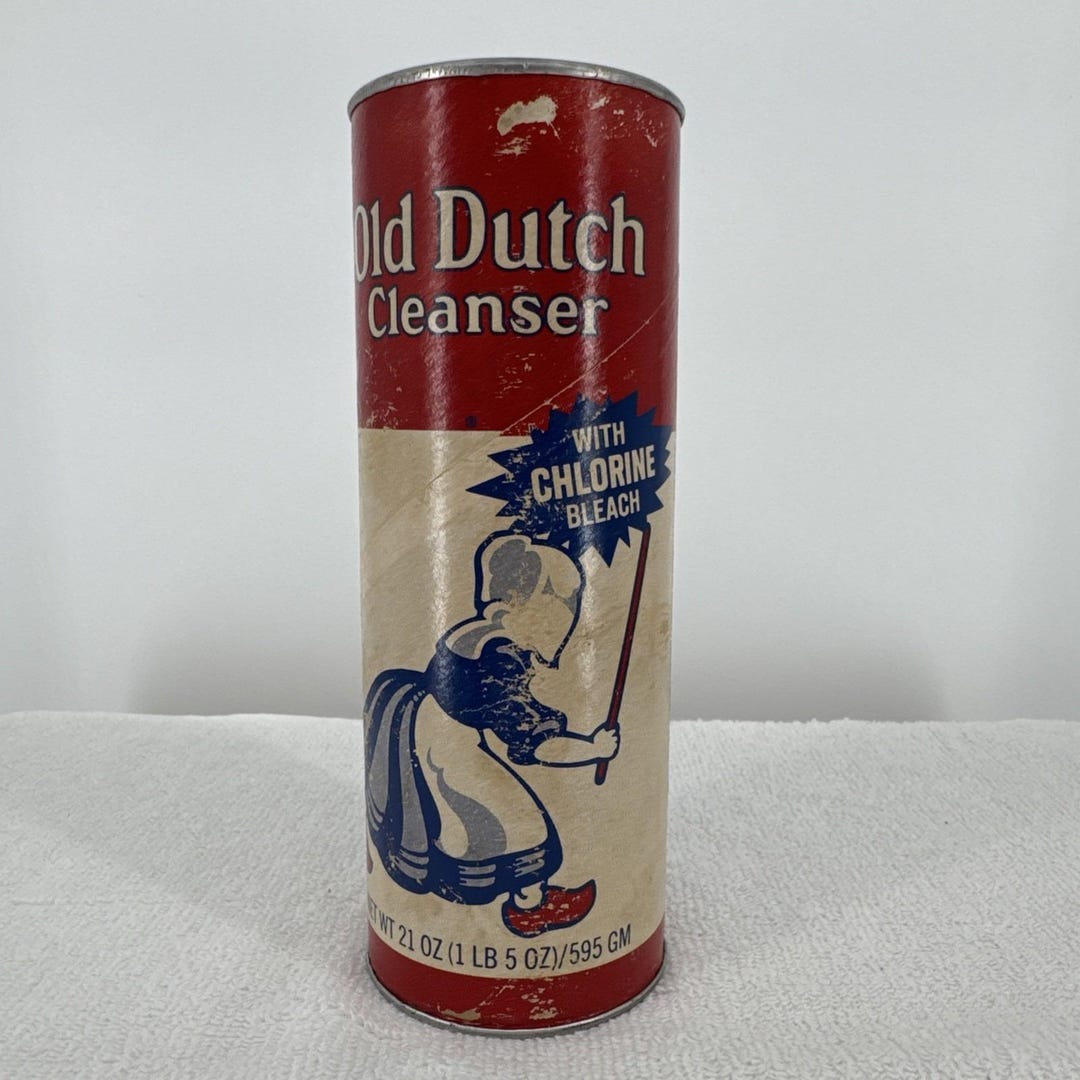 Vintage 40's Old Dutch Cleanser With Bleach 21 Oz Institutional Size ...