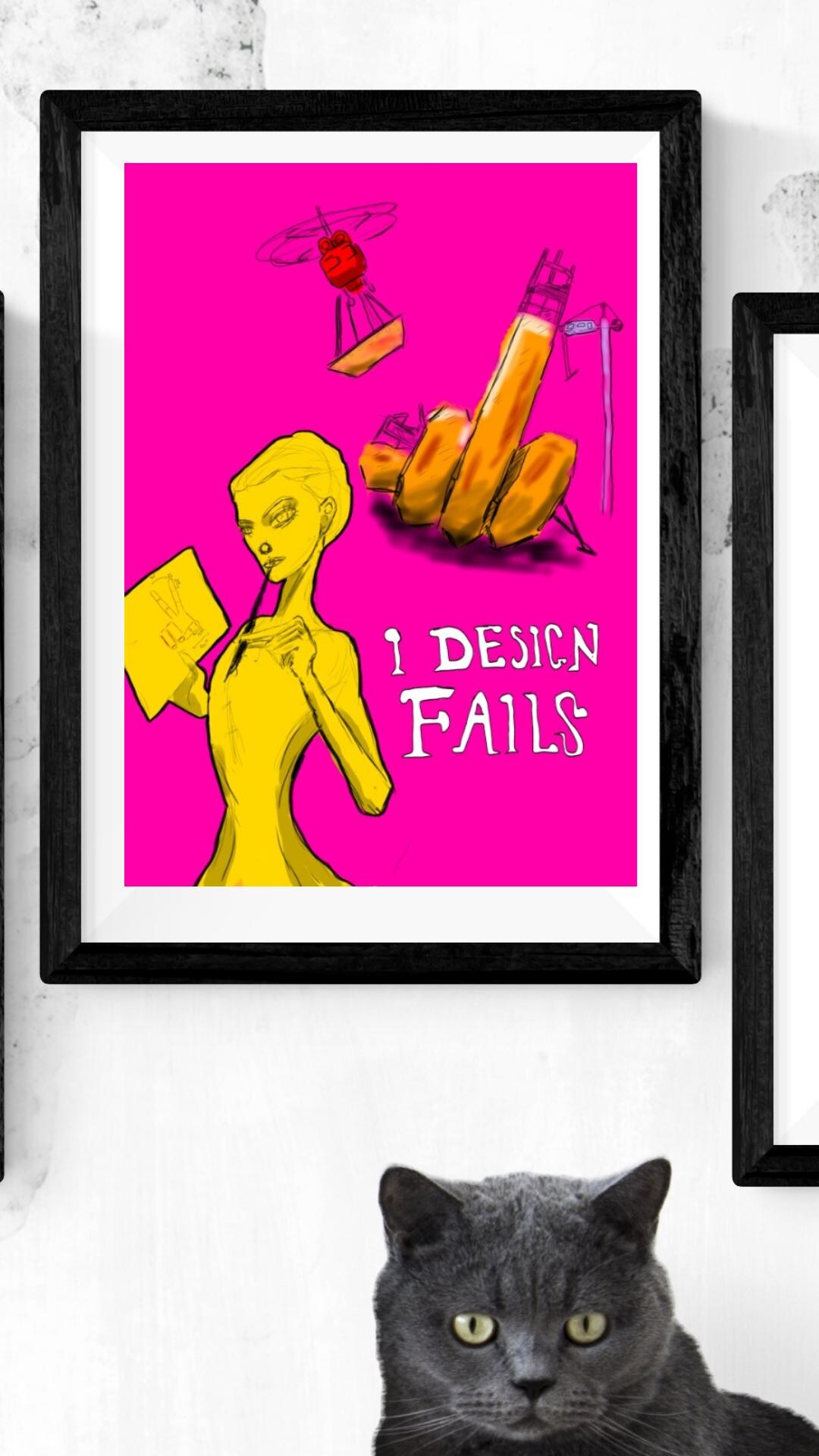 Project Failure Illustration: "i Design Fails" PNG Digital Download - Etsy