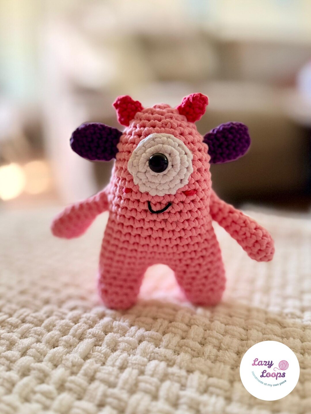 Mini Cyclops Monster Crochet Pattern – 6 Inch Amigurumi Toy PDF – Small ...