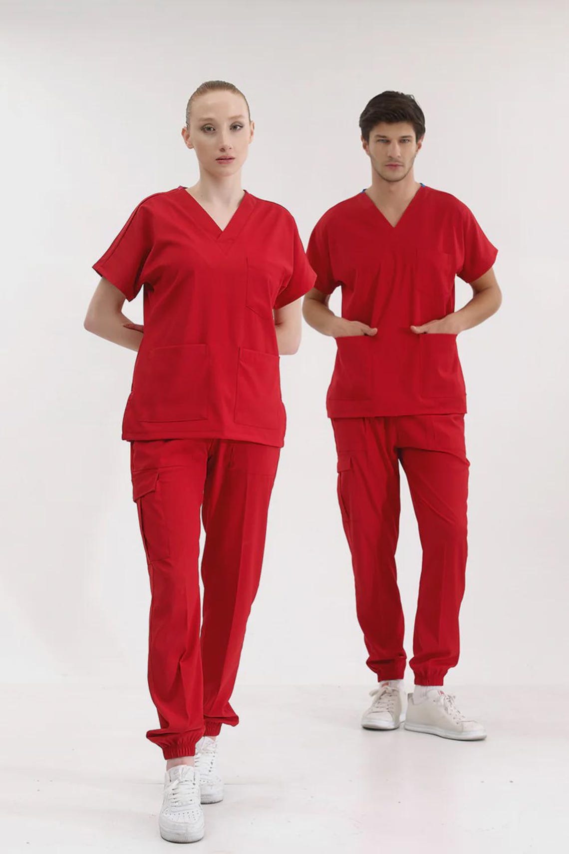 Luxury Jogger Scrub Set: Stretch Medical Uniform for Healthcare ...