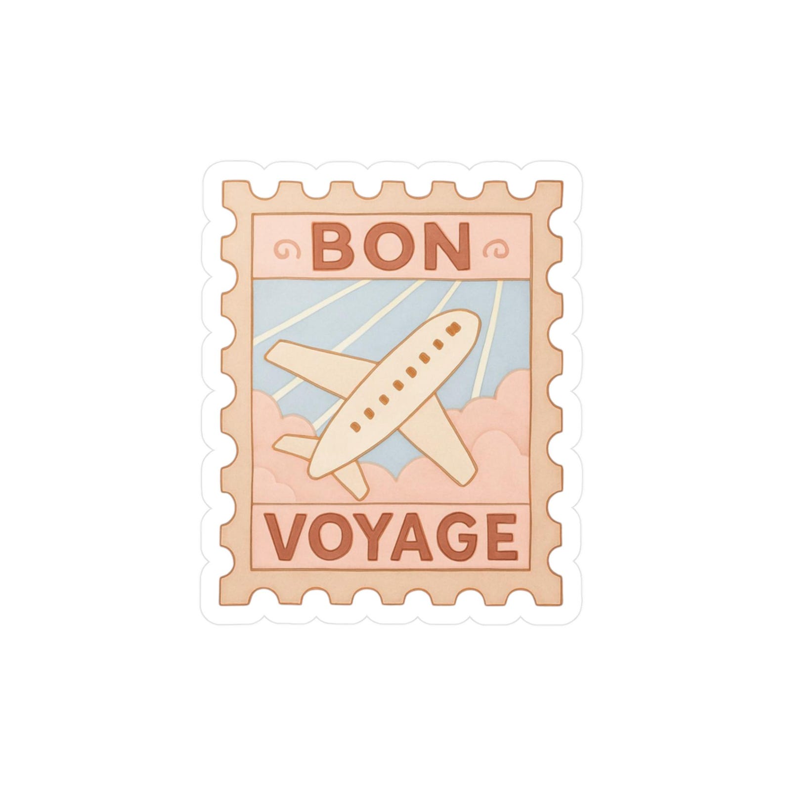 Bon Voyage Vinyl Decals for Travel Enthusiasts, Stickers for Luggage ...