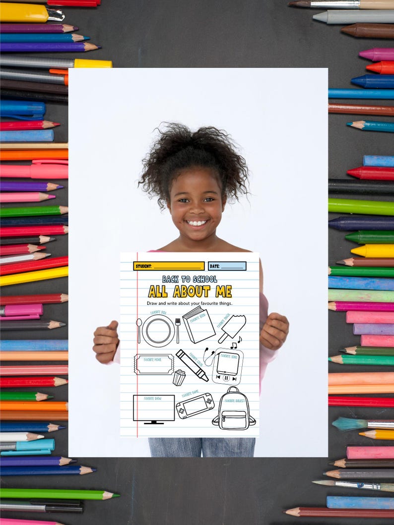 All About Me Worksheet | Back to School Printable (PDF) - Etsy