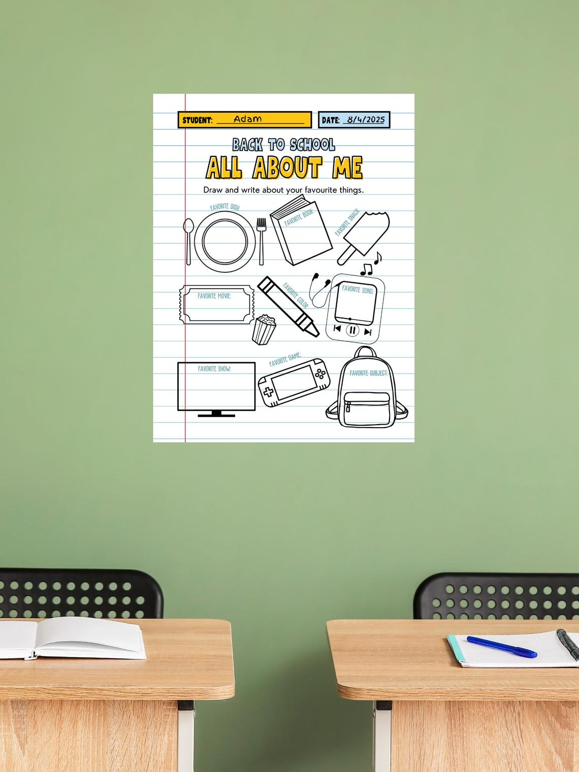 All About Me Worksheet | Back to School Printable (PDF) - Etsy