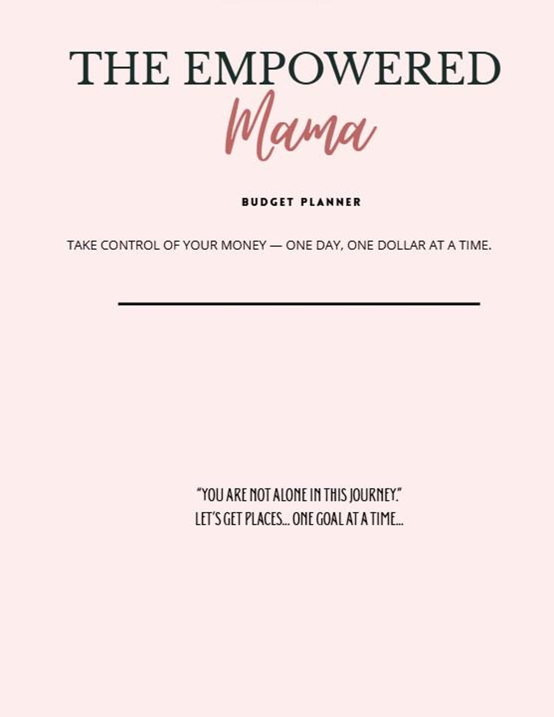 The Empowered Mama Budget Planner | Printable Budget Sheets for Single ...