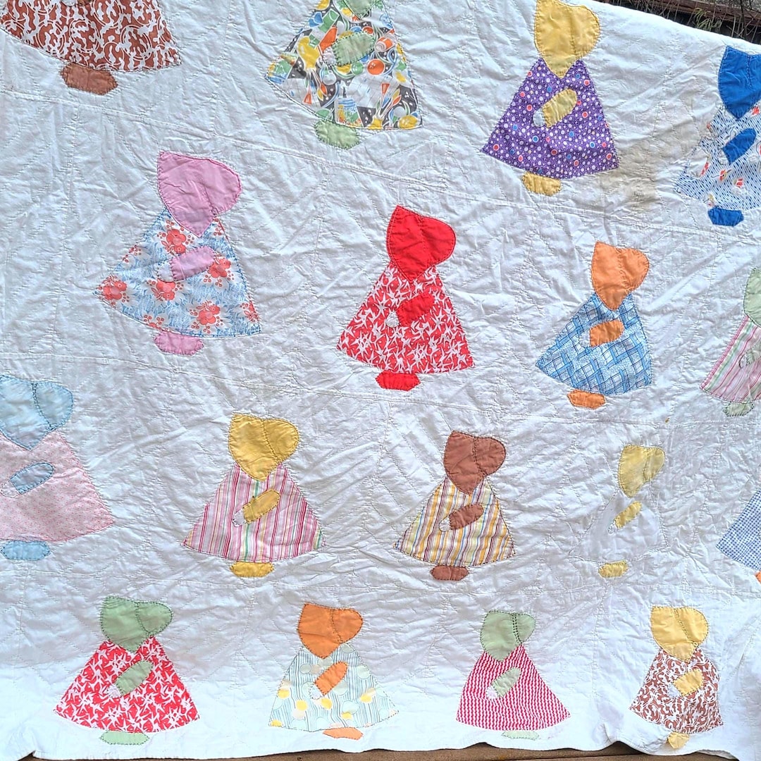 Bonnet Girls Quilt, Sunbonnet Sue, Shirting Quilt, - Etsy