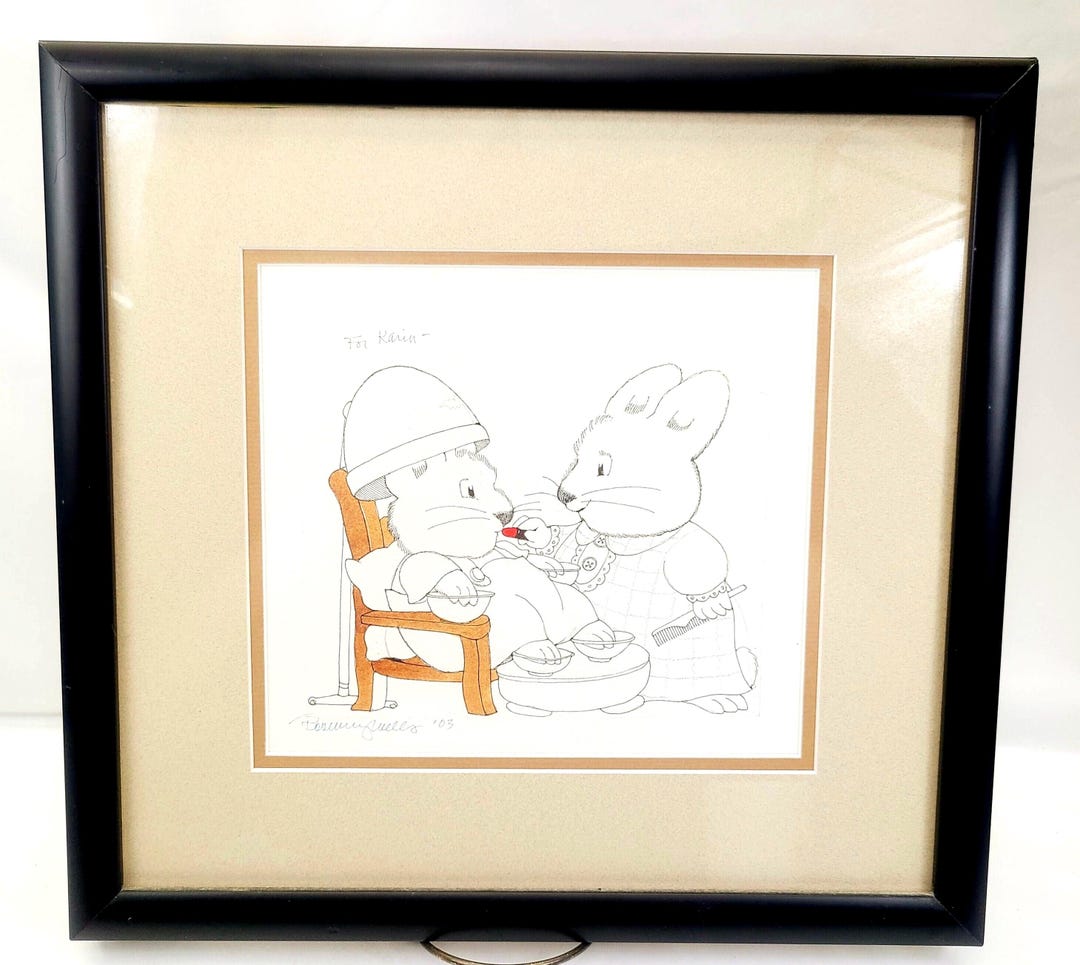 SIGNED, Max and Ruby,rosemary Wells, Original Hand Drawn Sketch ...